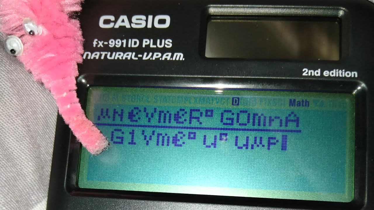 how to rickroll your math teacher with a calculator - YouTube