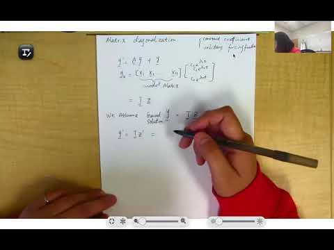 Math Methods for Engineers: 12B-1. Matrix Diagonalization for Particular Solution of IVP - YouTube