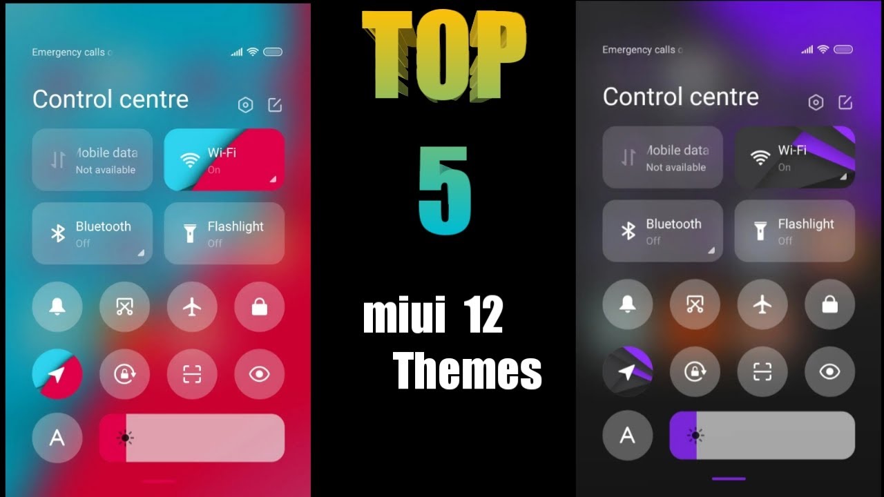 Top 5 miui 12 & 11 Themes with abstract control center #neontecher ...