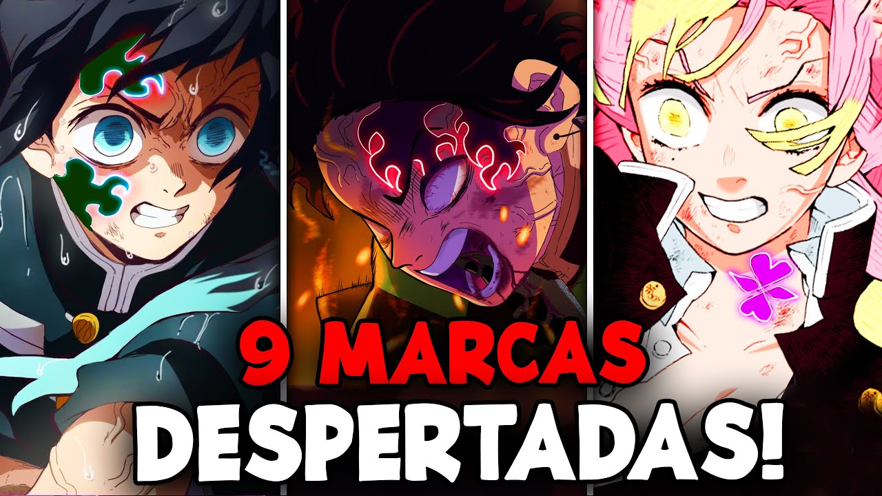 TODAS AS 9 MARCAS DO CAÇADOR EM ORDEM CRONOLÓGICA EM DEMON SLAYER ...