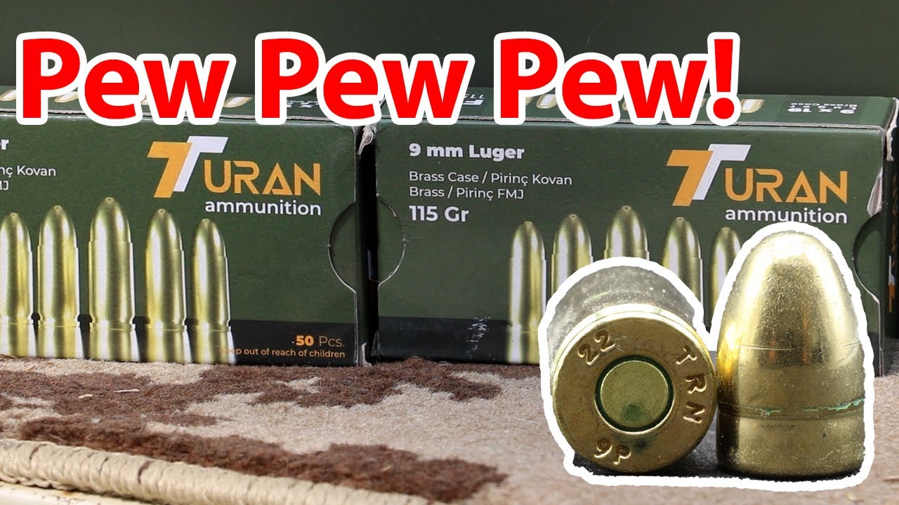 9x19mm, 115gr FMJ, Turan - YouTube