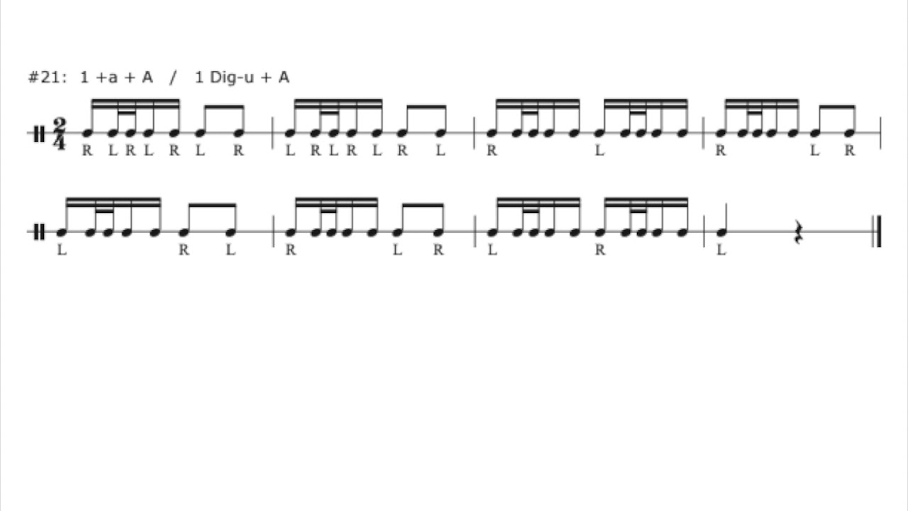 32nd Note Check Patterns - #21 - 50 bpm - YouTube
