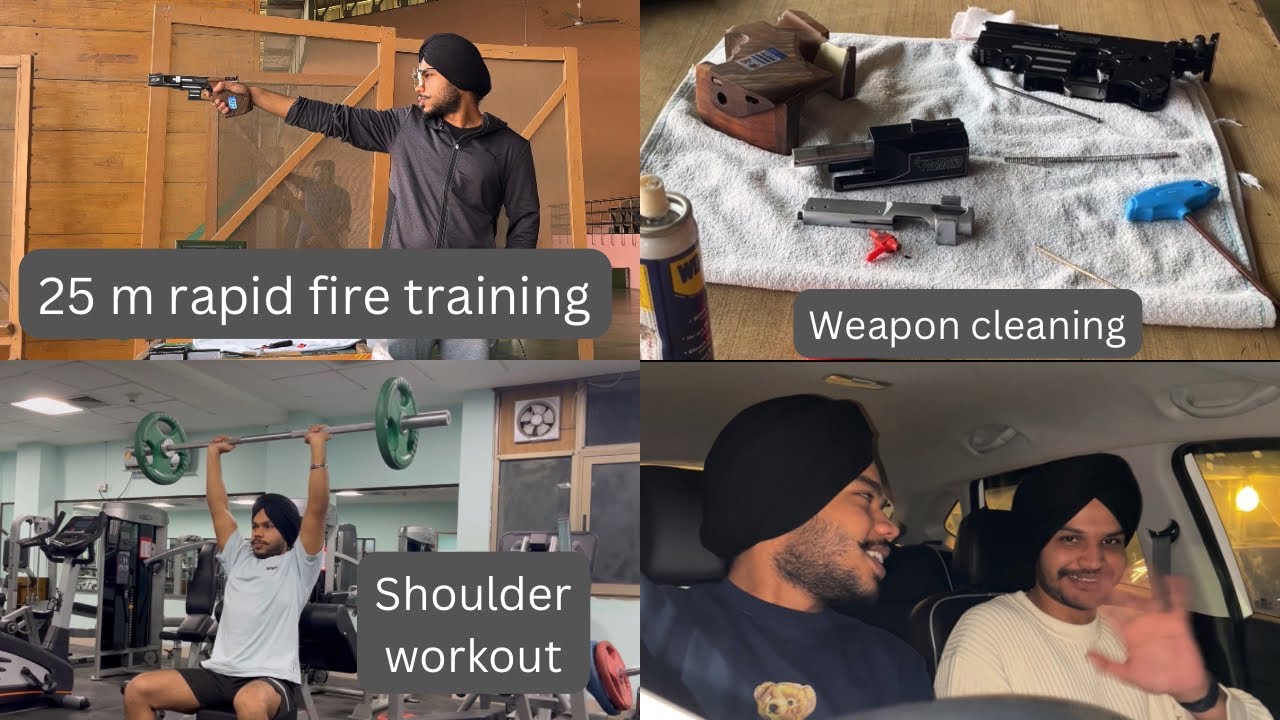 Weapon cleaning | shoulder workout | Rapid fire pistol - YouTube