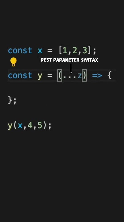The Difference Between The Spread Syntax And Rest Parameter Syntax In Javascript Es6 Youtube