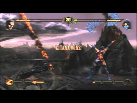 Mortal Kombat 9 Jax vs Kitana | primer agarron del dia