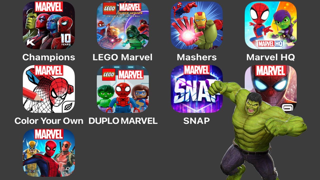 9 Marvel Games: MARVEL Contest of Champions,LEGO MARVEL Super Heroes ...