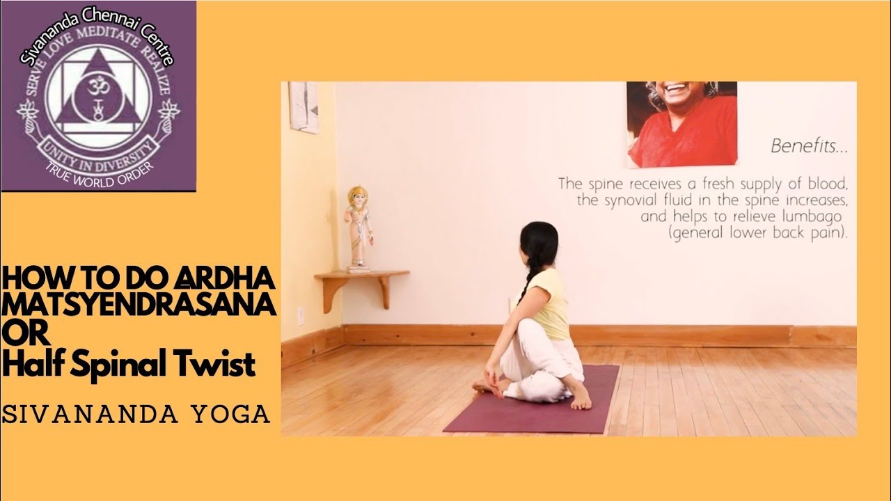 How to do the Half Spinal Twist — 12 Basic Asanas #9 - YouTube