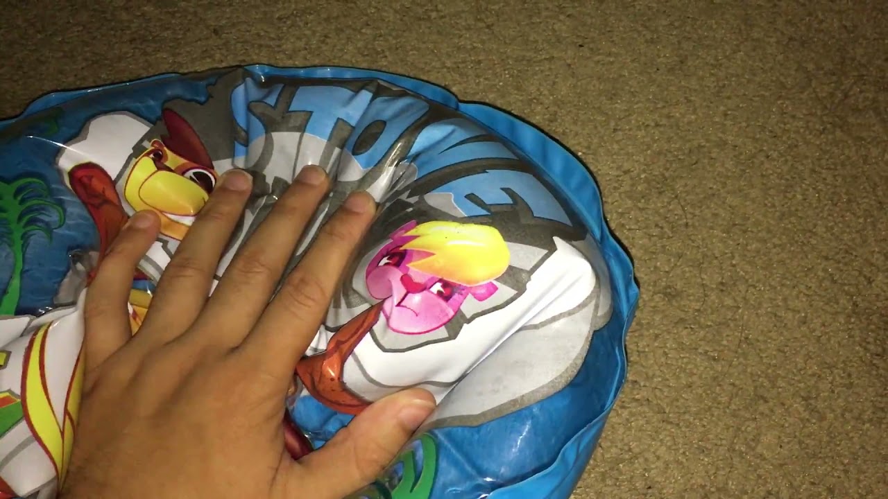 Deflating Stone Skunk Swim Ring - YouTube