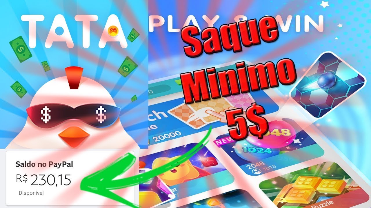 Novo APP!! Ganhe Dinheiro Jogando !! Tata Games Master - YouTube