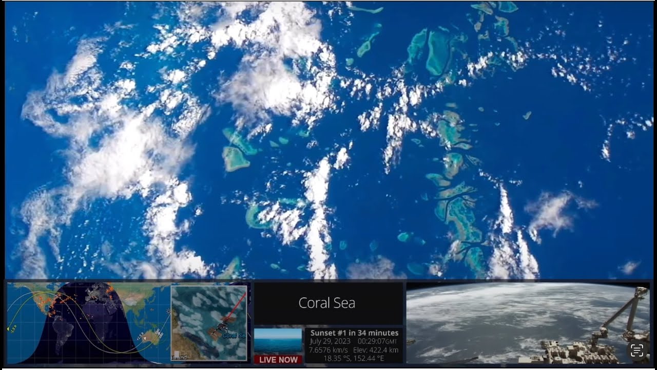 Coral Great Barrier Reef From Space
