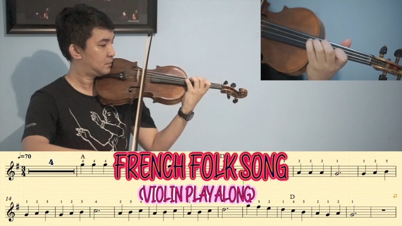 FRENCH FOLK SONG VIOLIN - PLAY ALONG - YouTube