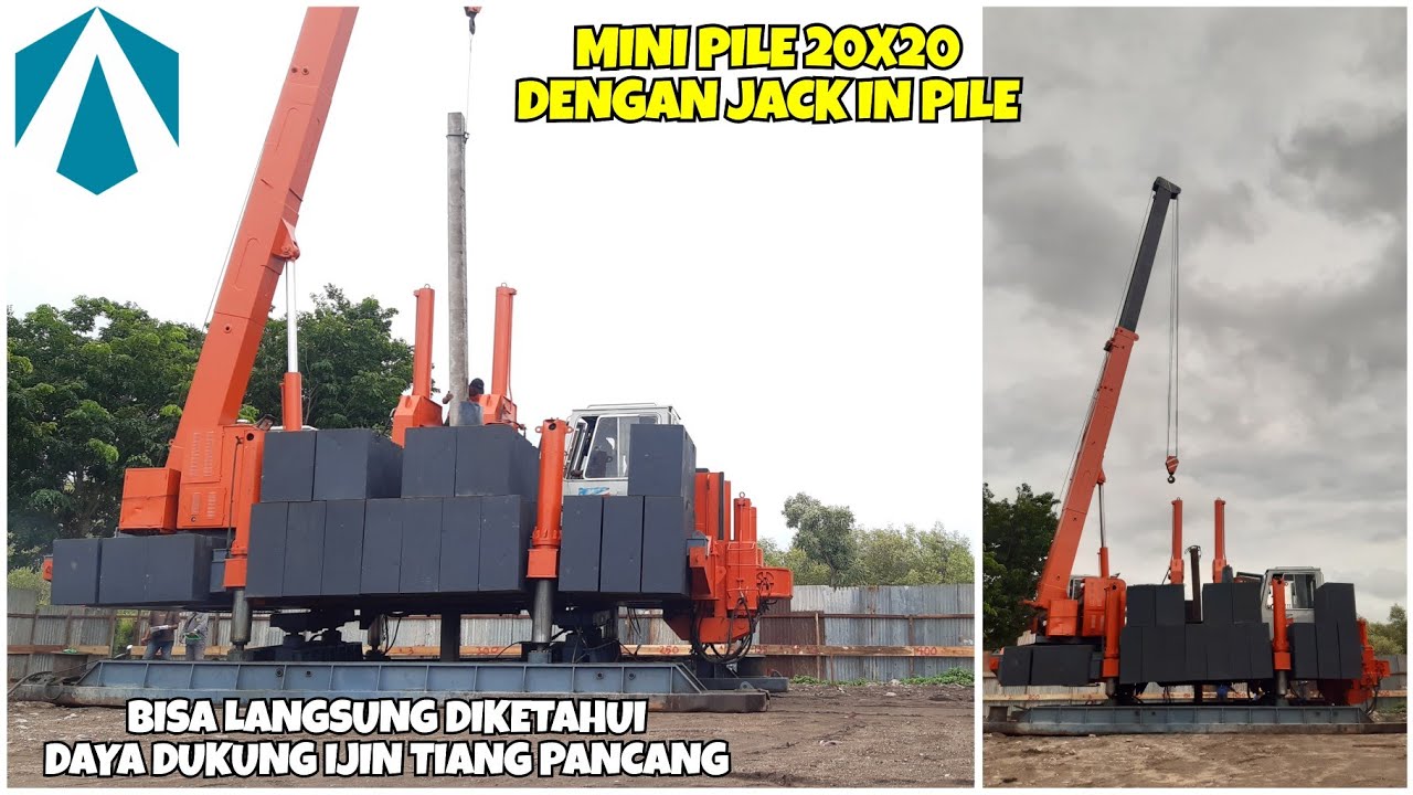 Pondasi tiang pancang atau mini pile 20x20 dengan alat jack in pile 120 ...