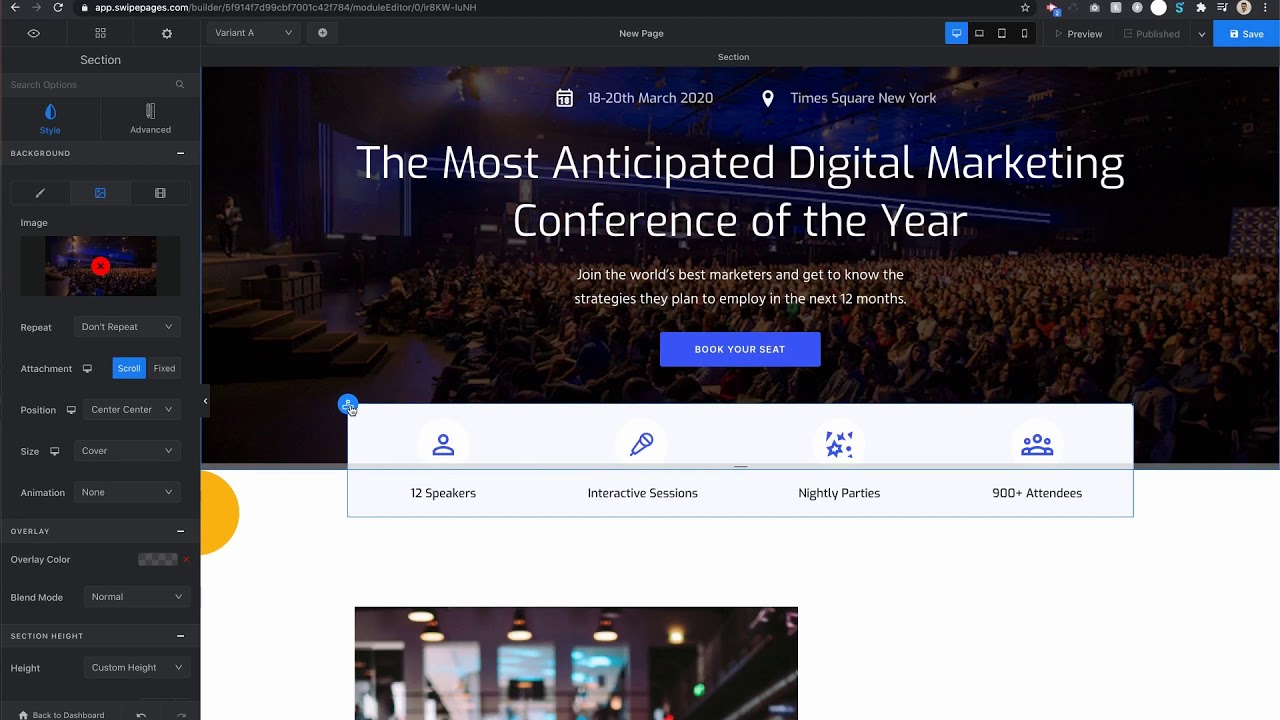 Adjust Row Width in Swipe Page Builder - YouTube