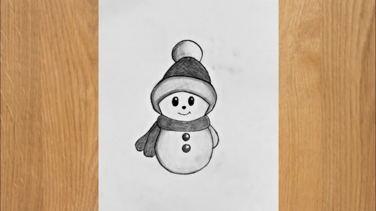 Kolay Karakalem Sevimli Kardan Adam Resmi Adım Adım Nasıl Çizilir Yeni ...