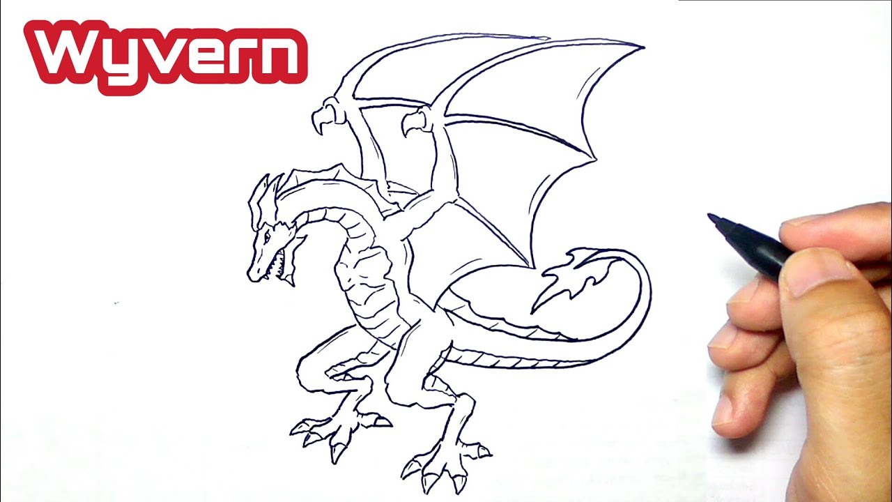 How to draw wyvern || step by step easy - YouTube