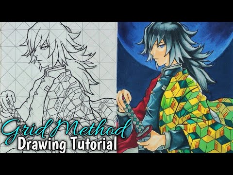 GIYUU Drawing Using Grid Method [TUTORIAL] - YouTube