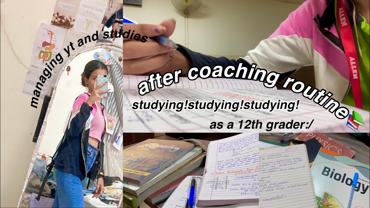 After coaching routine📚study with me🍁| life as a 12th grader! - YouTube
