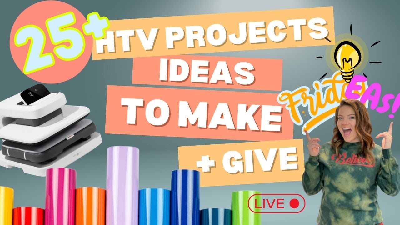 25 Gift Ideas with HTV, IRON ON, and HTVRONT Auto Press 2 - YouTube