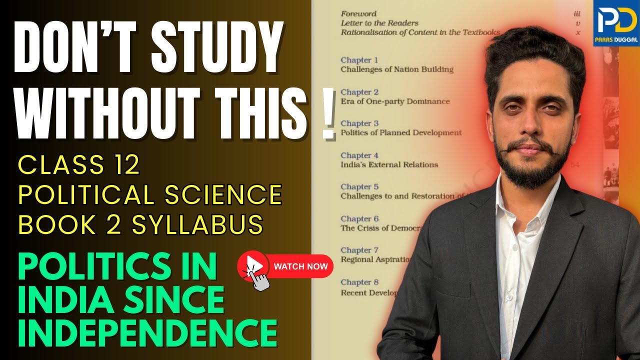 Class 12 Political Science Book 2 Syllabus Explained | Politics In ...