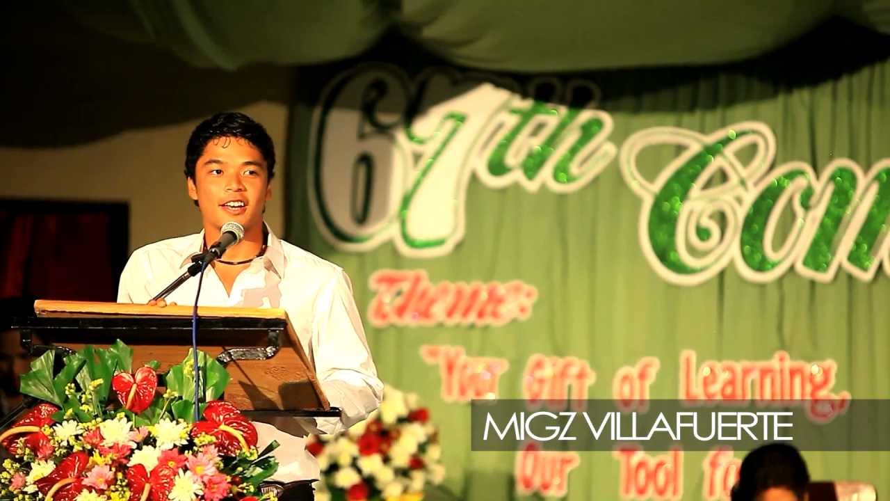 Migz Villafuerte (son of CamSur Gov.Lray Villafuerte) speech at Bicol ...
