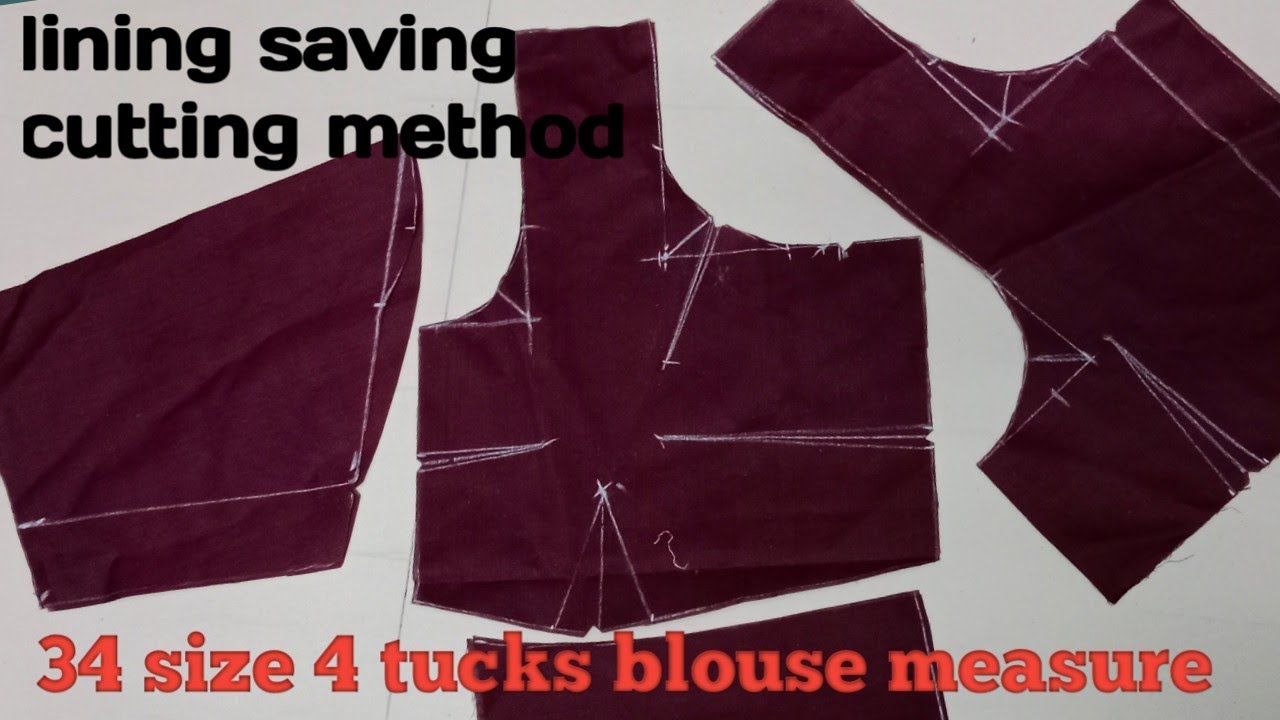 34 size easy blouse measure/ back neck 10 inch/ easy sew measure - YouTube