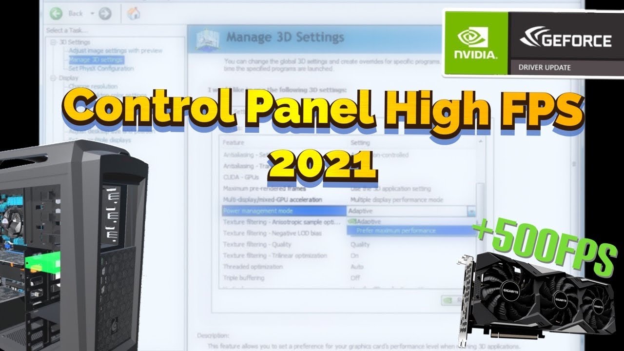 Best 2021 Nvidia Control Panel Settings | Boost FPS ! | Fortnite & Etc ...