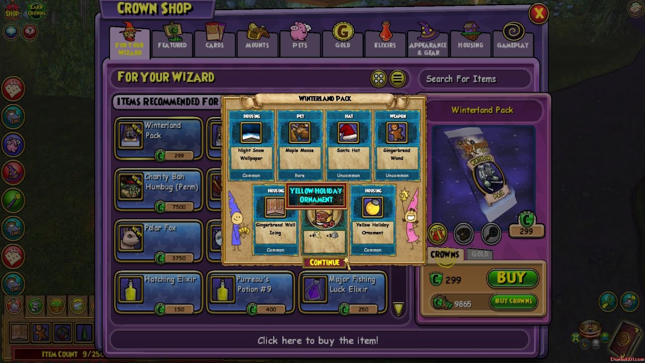 Wizard101 Winterland Pack at Duelist101 - YouTube