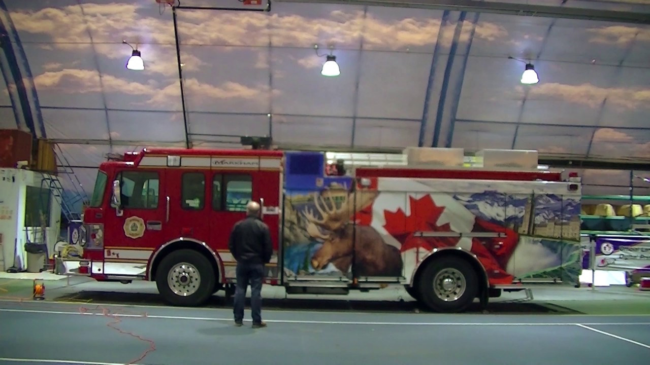 Beyond Digital Imaging - Markham Fire Truck Vehicle Wrap - YouTube