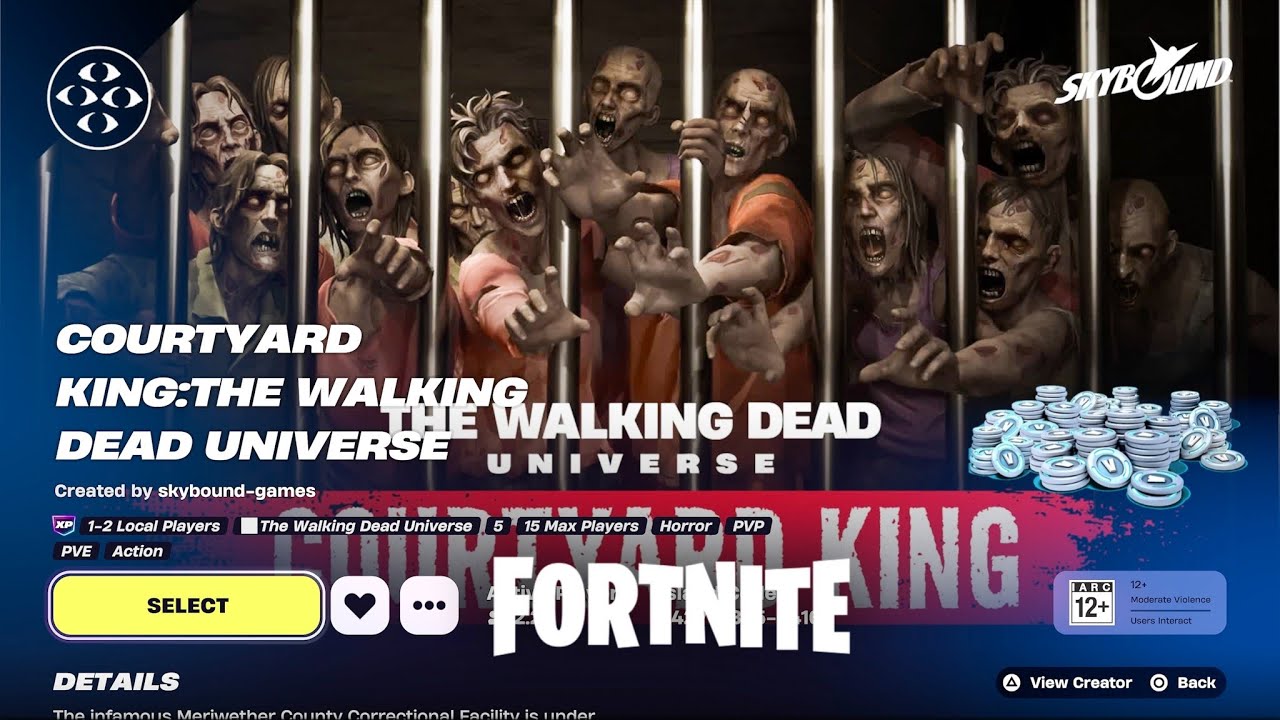 Fortnite Courtyard King: Walking Dead Zombie Arena (Map Code) - YouTube