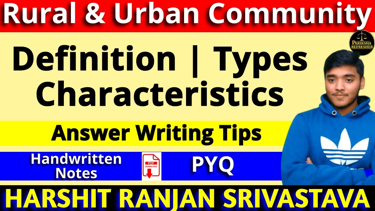 Sociology | Urban | Rural Community | Definitions | Elements ...