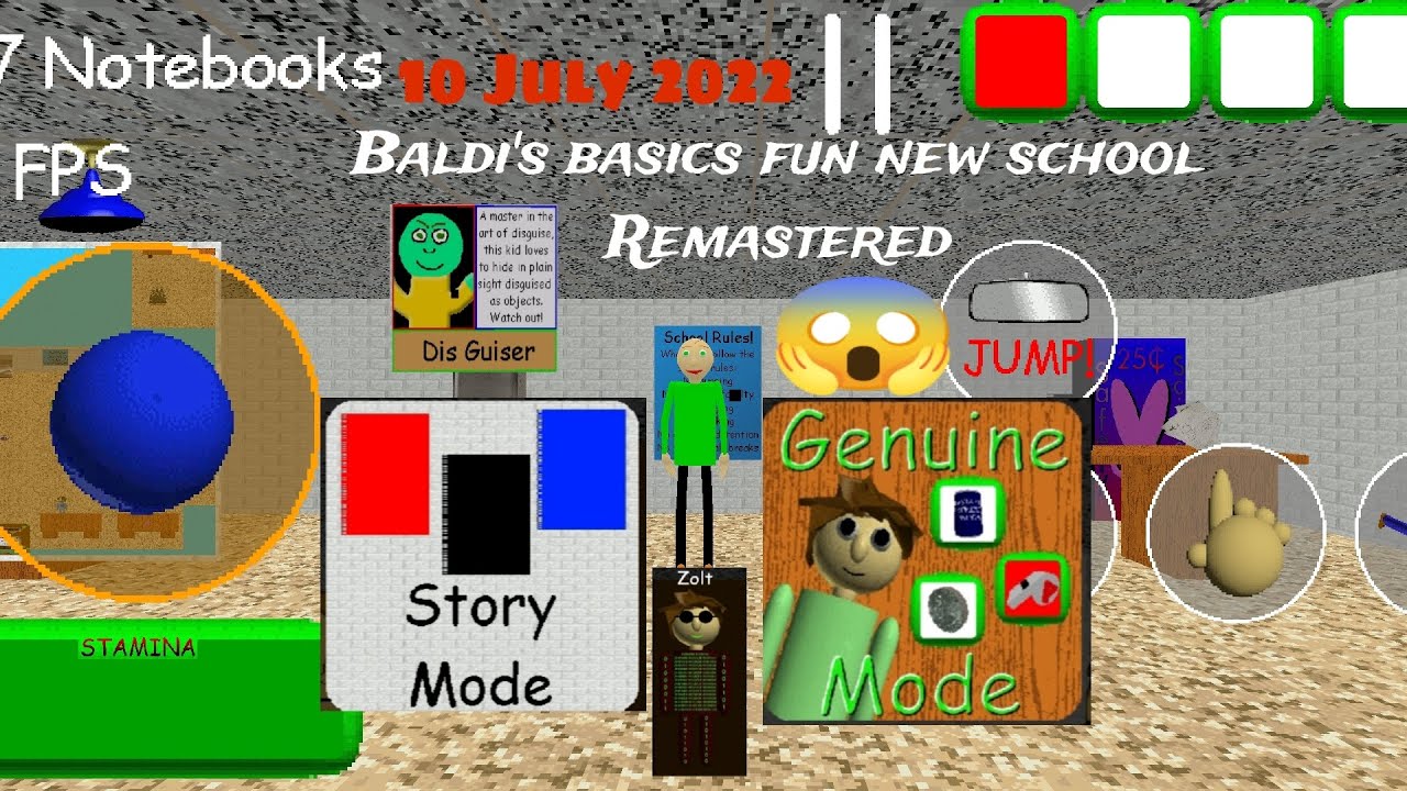 Baldi's basics fun new school Remastered story mode Genuine mode {Dis ...