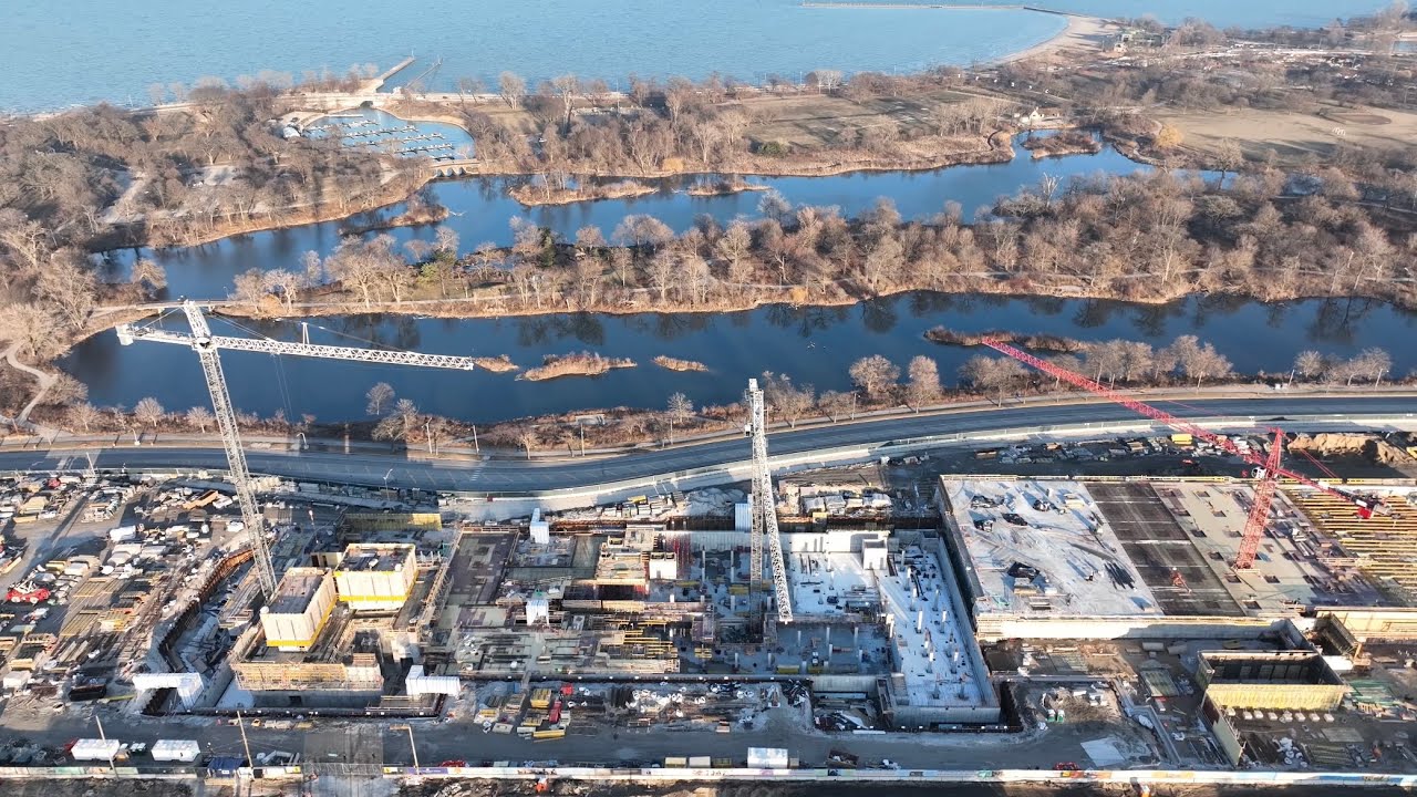 Drone View Of Barack Obama Presidential Center Construction Site ...