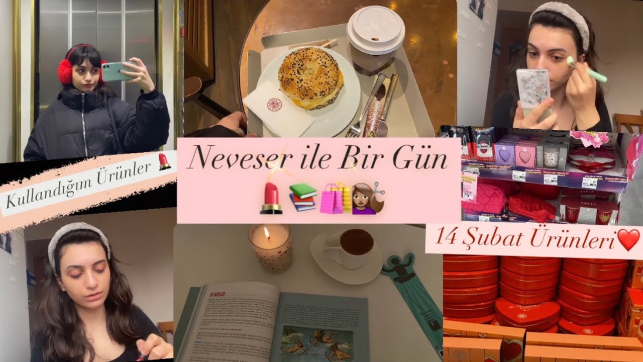 Neveser ile Bir Gün #9 ☕️📚/Kullandığım Ürünler💄Gratis Alışverişim🛍️ ...