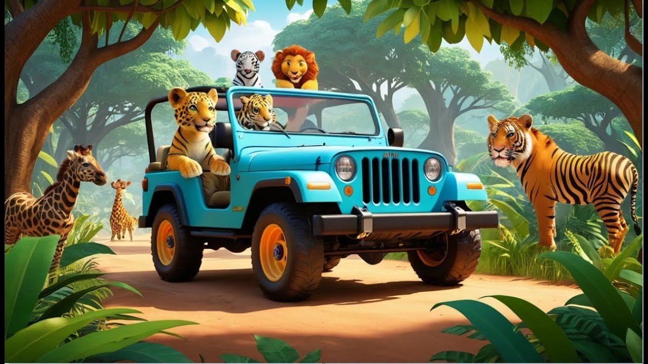 This Is The Way on the Jungle Safari Jeep | Fun Kids Song | Safari ...