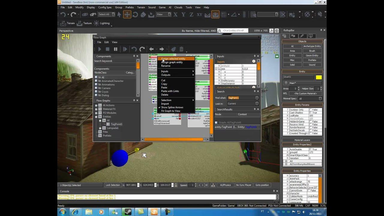 Tutorial do CryEngine 3 - FlowGraph - parte 16: Programando caminho para AI (jam3D) - YouTube