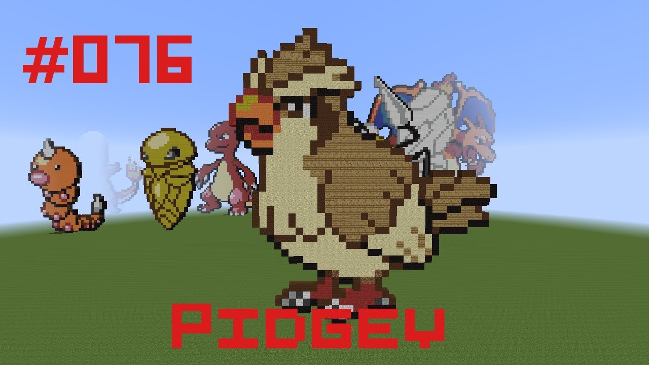 #016 Pidgey - Pixel Art - Minecraft - YouTube