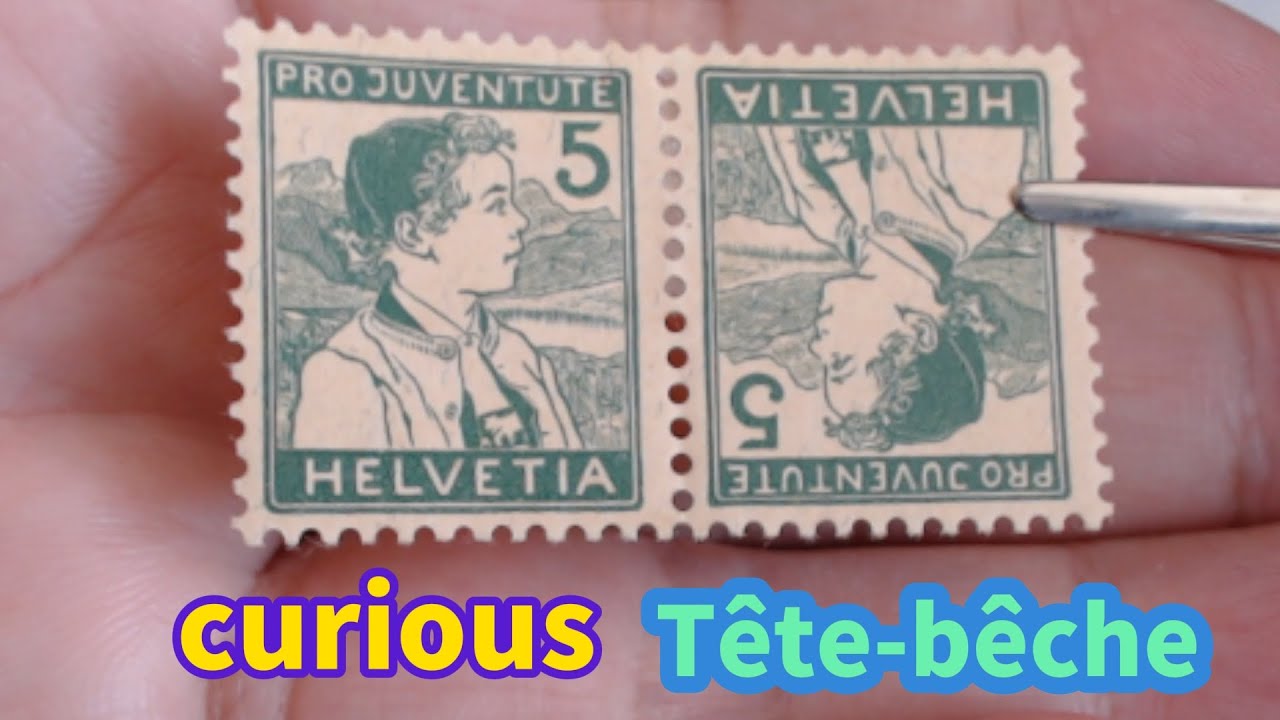 nice semi postal stamps Tête bêche switerland stamp - YouTube