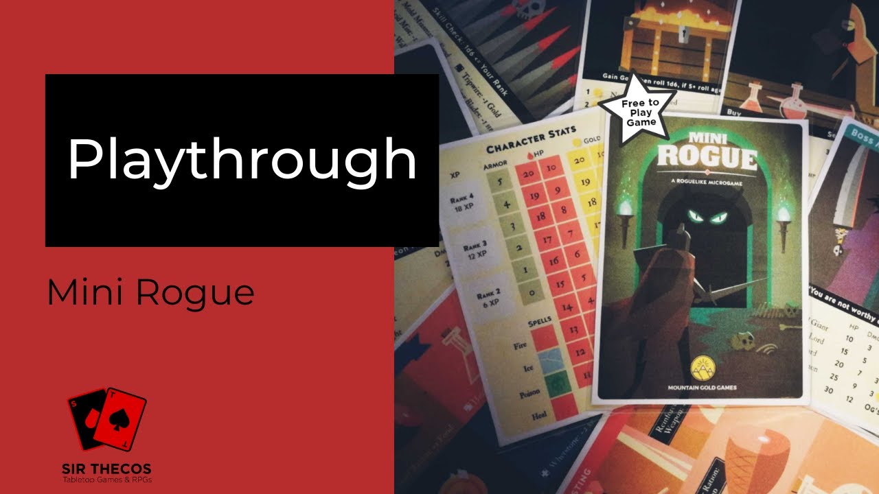 Playthrough | Mini Rogue (Print and Play Version, Free to Play Game ...