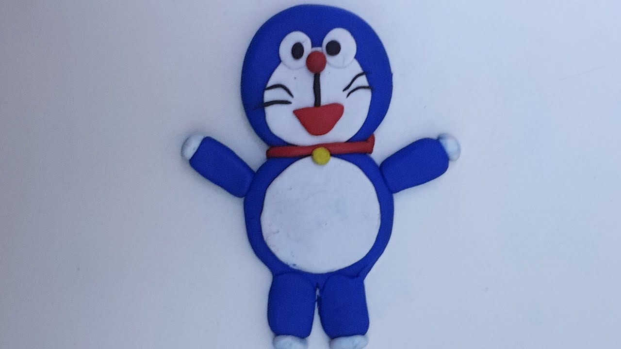 Doremon Clay | How to Make Clay Doraemon | Doremon clay figure tutorial ...