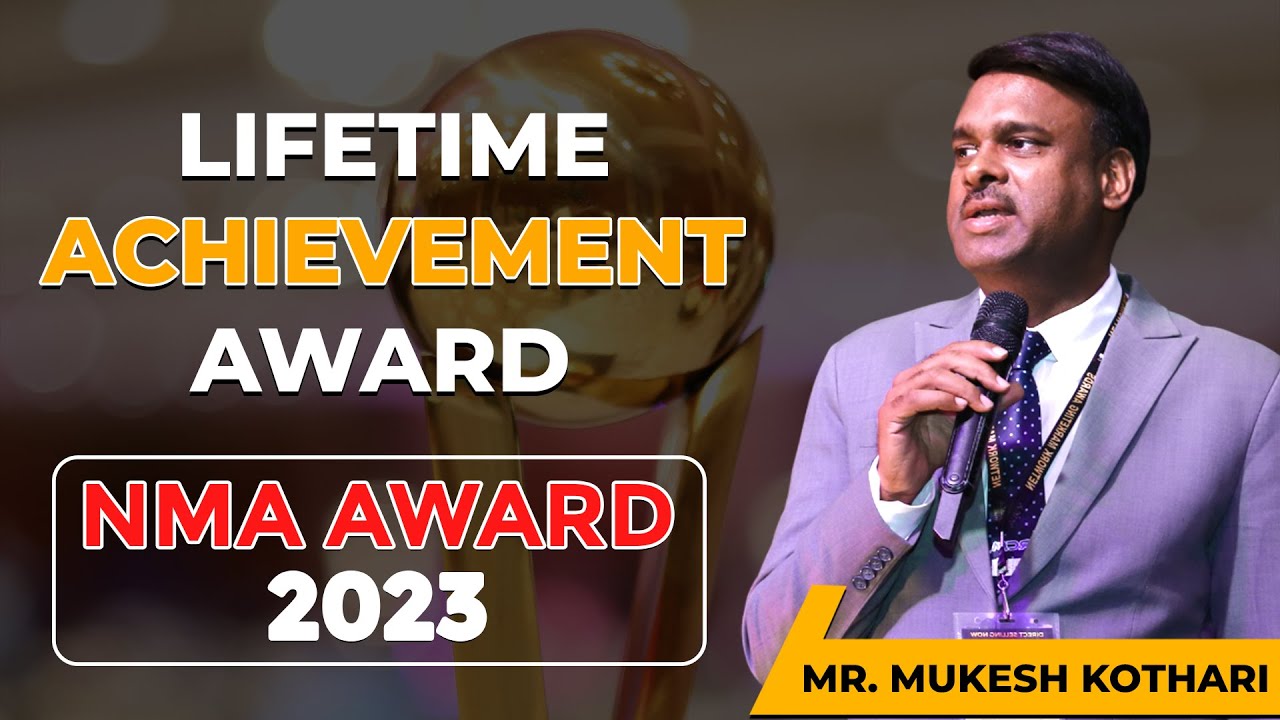 Lifetime Achievement Award | Mr. Mukesh Kothari ji | RCM Business | NMA ...