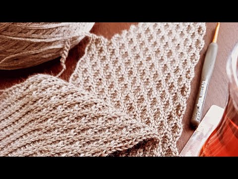 Tiğişi petek örgü deseni 👍#crochetpatterns #tığişikazak #renkhanetasarım 