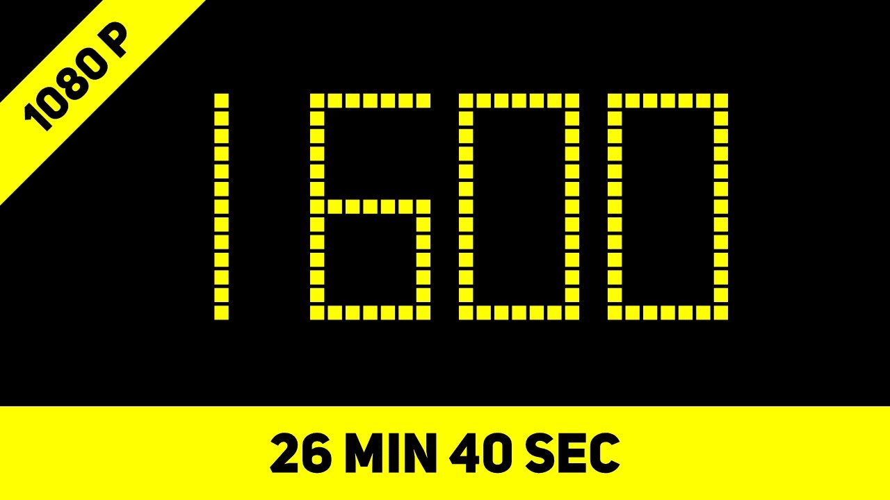 ⏱ 1600 Sec Timer / 🔊 Alarm / 👍 Simple Timer - YouTube