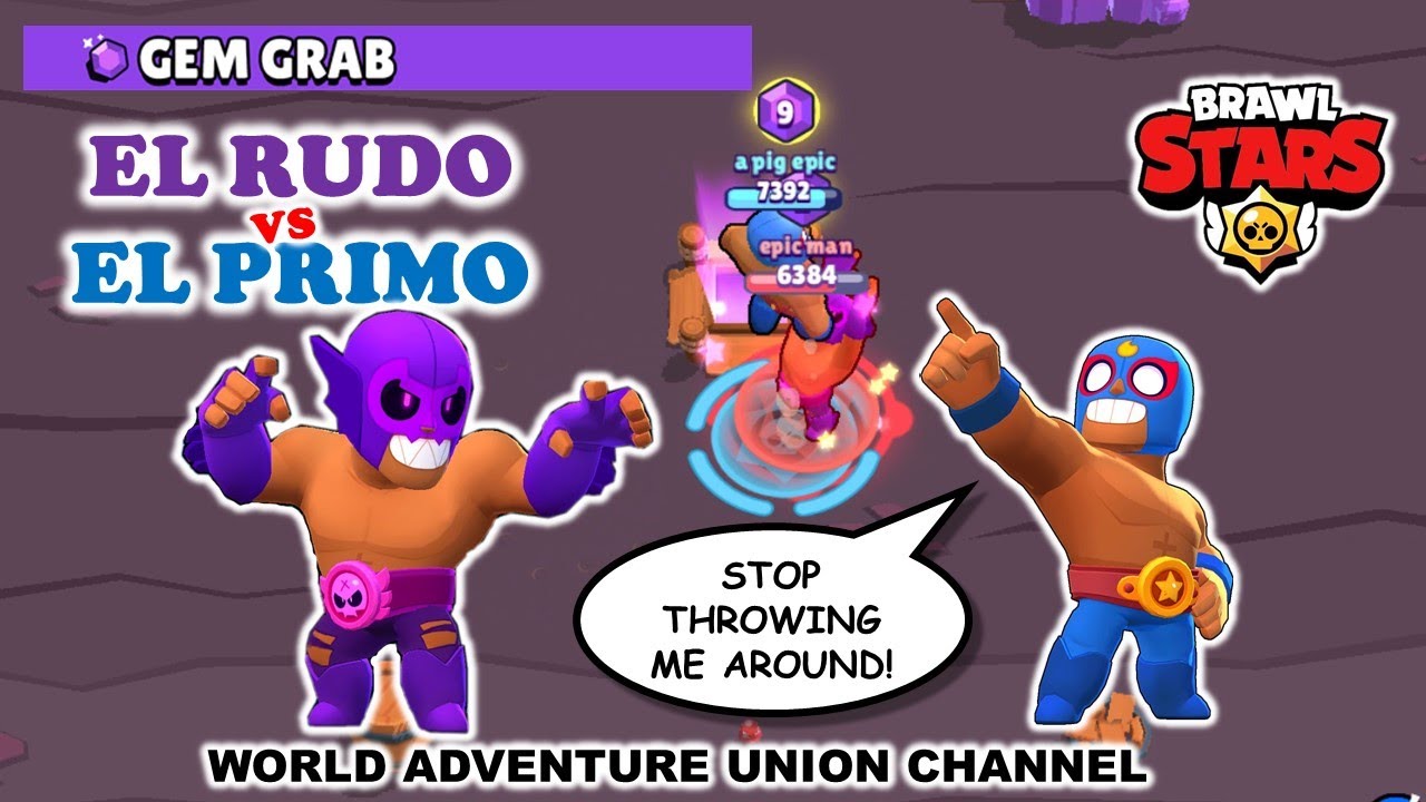 Brawl Stars Talking! EL RUDO vs EL PRIMO in Gem Grab - YouTube