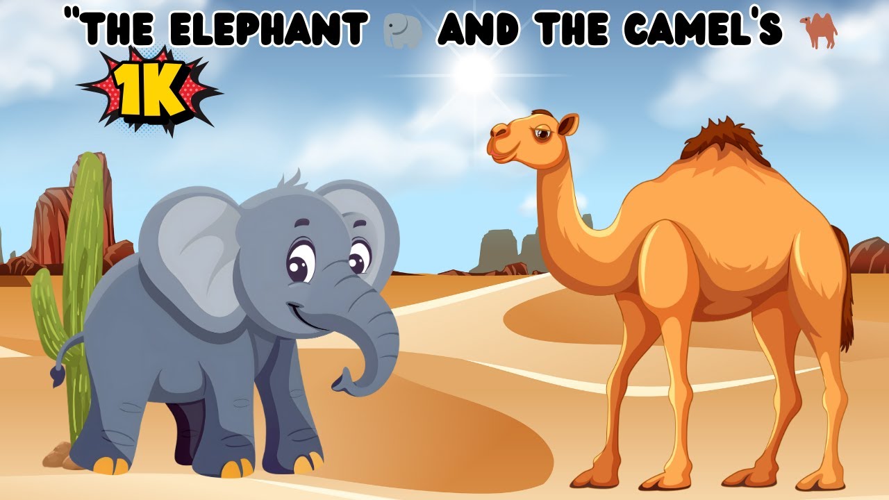 "The Elephant 🐘 and the Camel's 🐫 Lesson:Friendship and Teamwork 🌟 ...