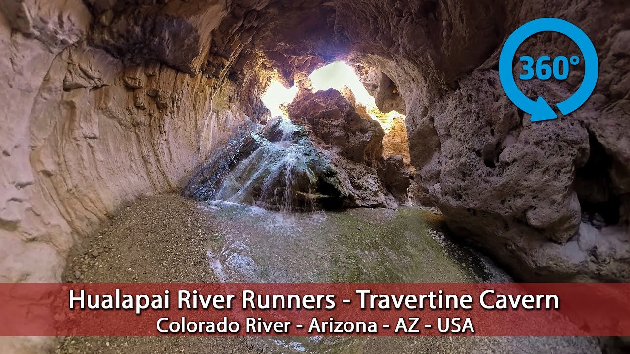 Grand Canyon Rafting - Travertine Cavern Falls - Hualapai River Runners - Arizona - EUA - 360VR ...