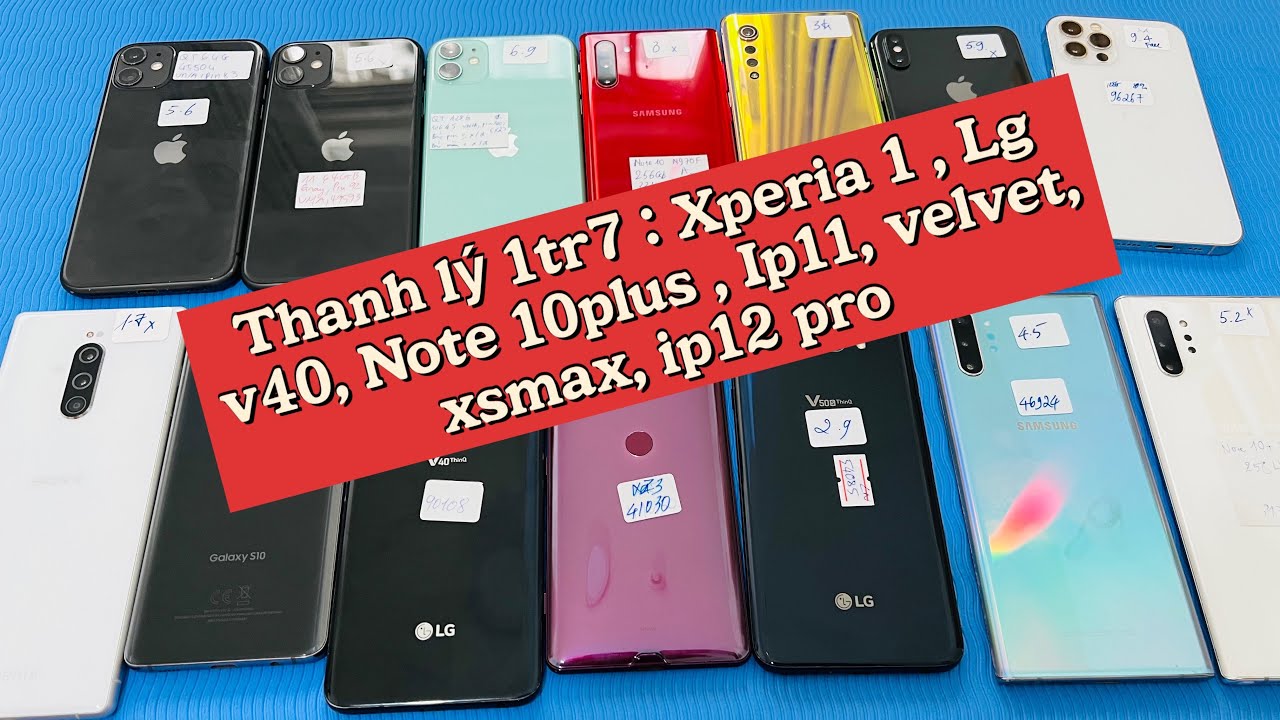 Thanh lý 1tr7 : Xperia 1 , Lg v40, Note 10plus , Ip11, velvet, xsmax ...