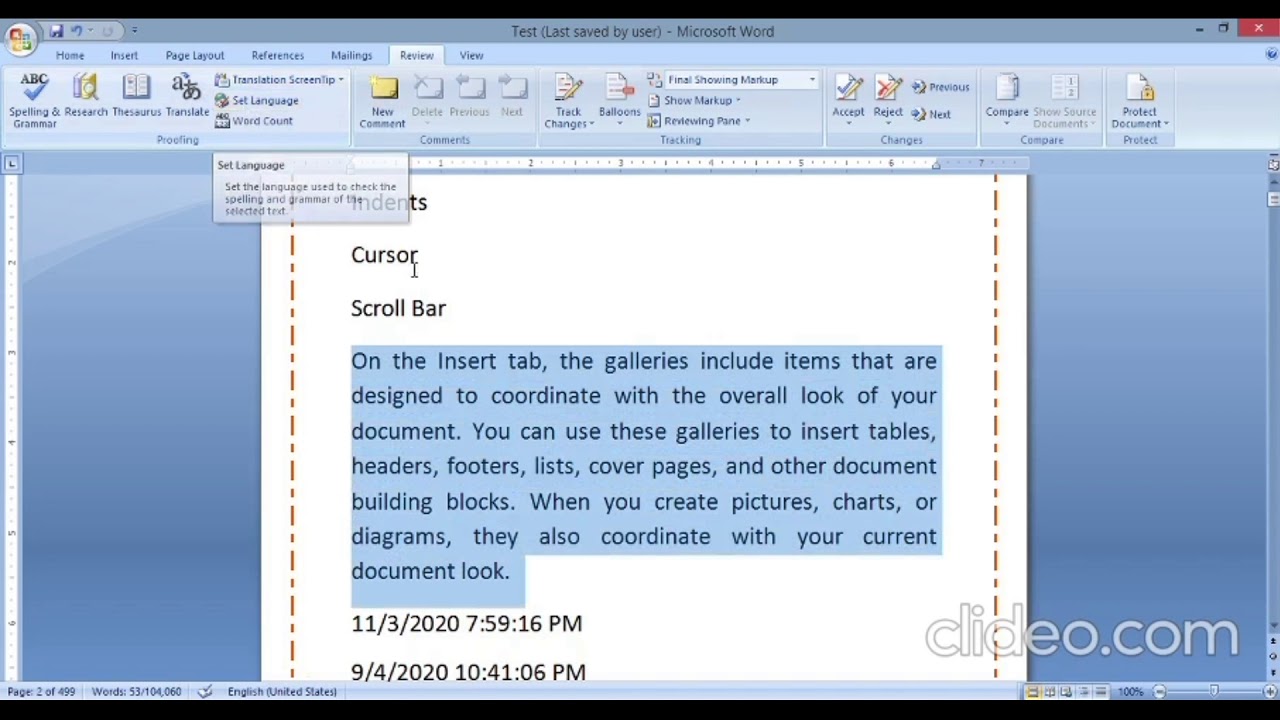 Microsoft Word Tutorial 19 - YouTube