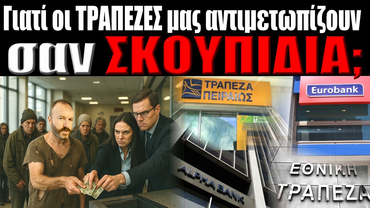 Γιατί οι ΤΡΑΠΕΖΕΣ μας αντιμετωπίζουν σαν ΣΚΟΥΠΙΔΙΑ; #τράπεζεσ #skaitvgr ...