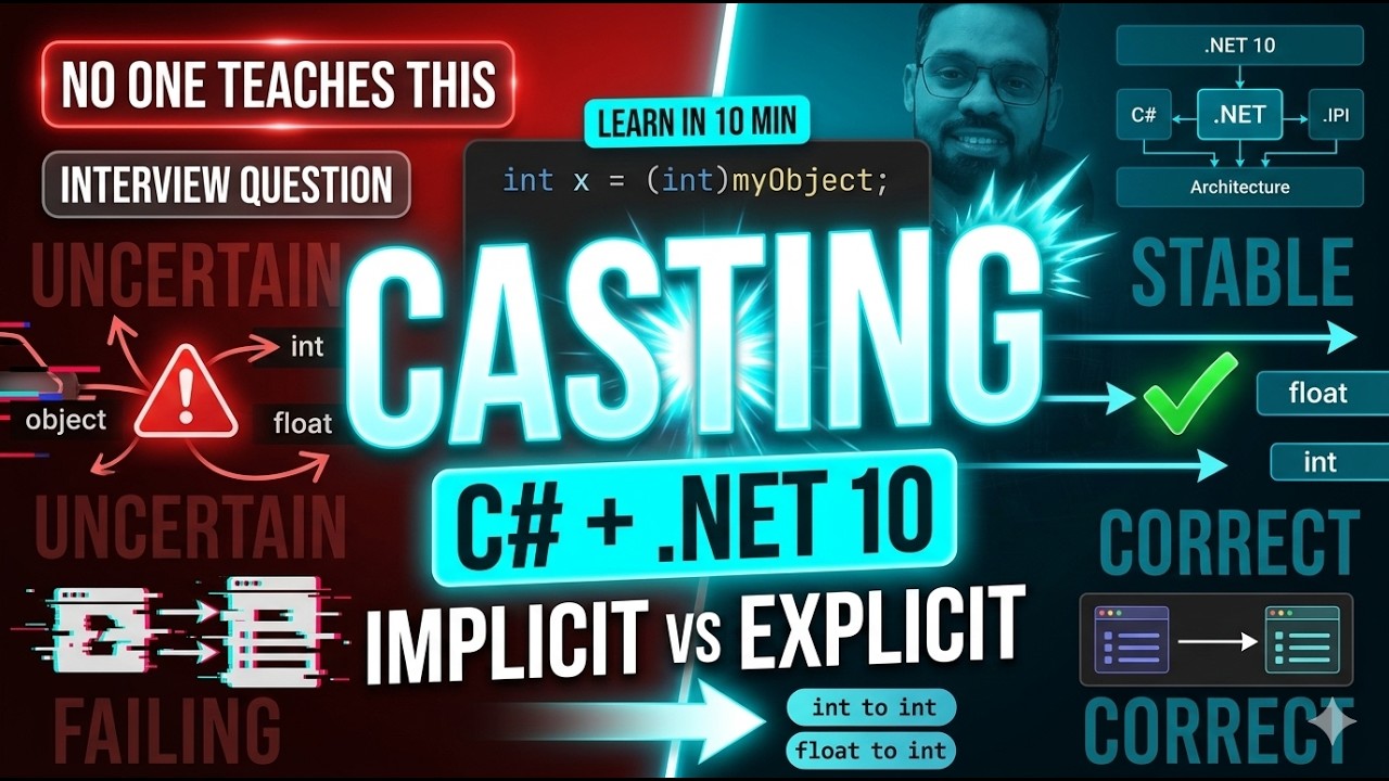 STOP Confusing Implicit vs Explicit Casting in C# | .NET 10 | Real ...
