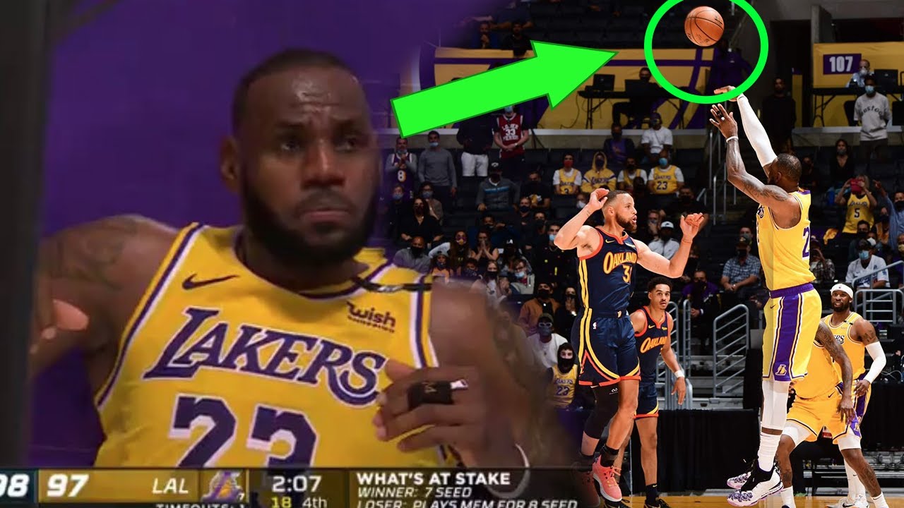 LEBRON HITS A GAME WINNER ON CURRY WITH ONE EYE AND ONE FOOT🔥🔥🔥 - YouTube